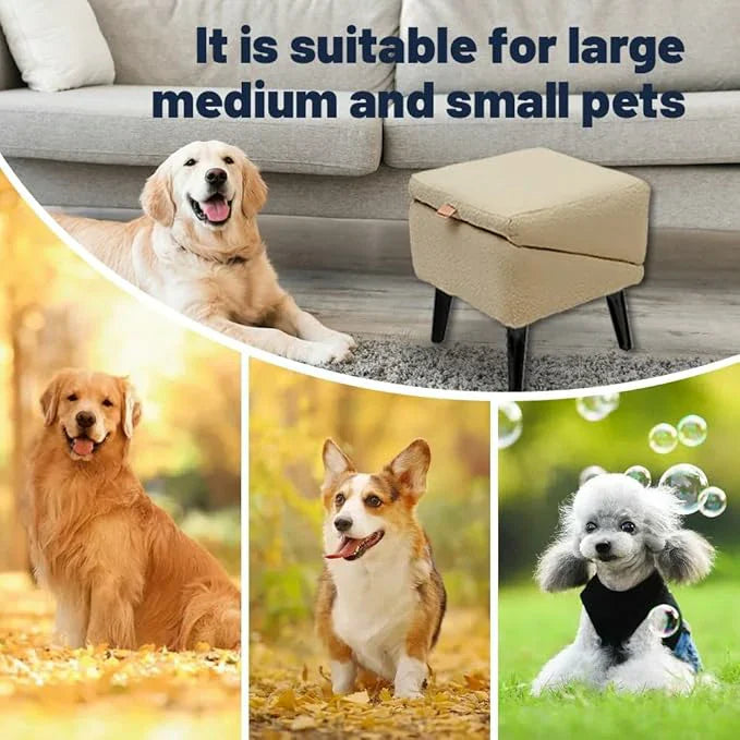 2-in-1 Convertible Wooden Home Step Stool Dog Ramp Stairs – flspna